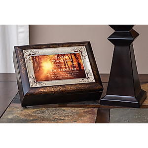 Cottage Garden Pastor Thank You Burlwood Jewelry Music Box Plays Amazing Grace