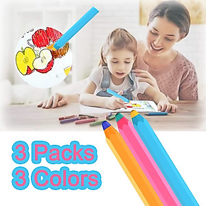2023 Stylus Pens for Touch Screens, Kenkor Crayon Stylus for Kids Pencil Shape 3 Pack of Pink Blue Yellow Universal Capacitive Stylus Compatible with ipad/iPhone/Android/Kindle/Samsung/Microsoft