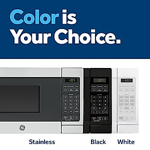 GE GCST07N1WWW Microwave Oven, 700-watt 6 Auto Cooking Settings, Kitchen Essentials for The Countertop, Dorm Room or Apartment, Child-Lock Technology 0.7 Cu. Ft, White