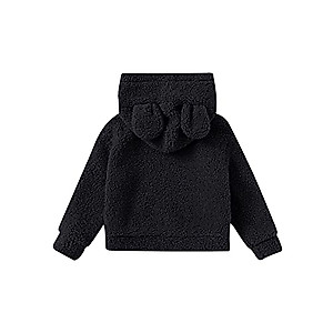 Karlywindow Toddler Boys Girls Fleece Jacket Fuzzy Winter Warm Teddy Coat for Kids Baby