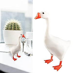 TGGH Untitled Goose Or Duck Magnetic Key Holder - Mini Cute Key Storage Rack Housewarming Gifts,3D Geese Duck Garden Statues Art