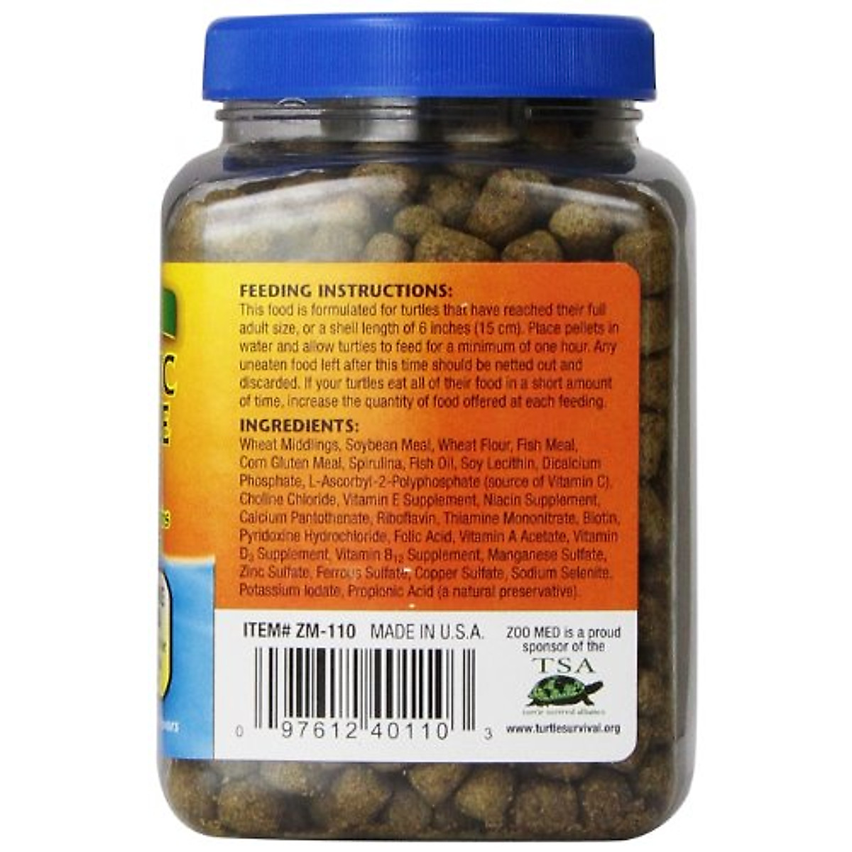 Zoo Med Natural Aquatic Turtle Food, 6.5 Ounce, Maintenance Formula