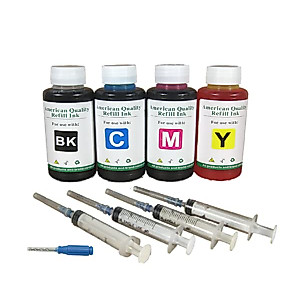 VC Dye Ink Refill Kit Replacement for Canon PG275 and CL276 PG-275XL CL-276XL PG-275 CL-276 275XL 276XL 275 276 Ink Cartridge Refill Ink Kit for Canon Pixma TS3520 TS3522 TR4720 Printer Ink (4x100ml)