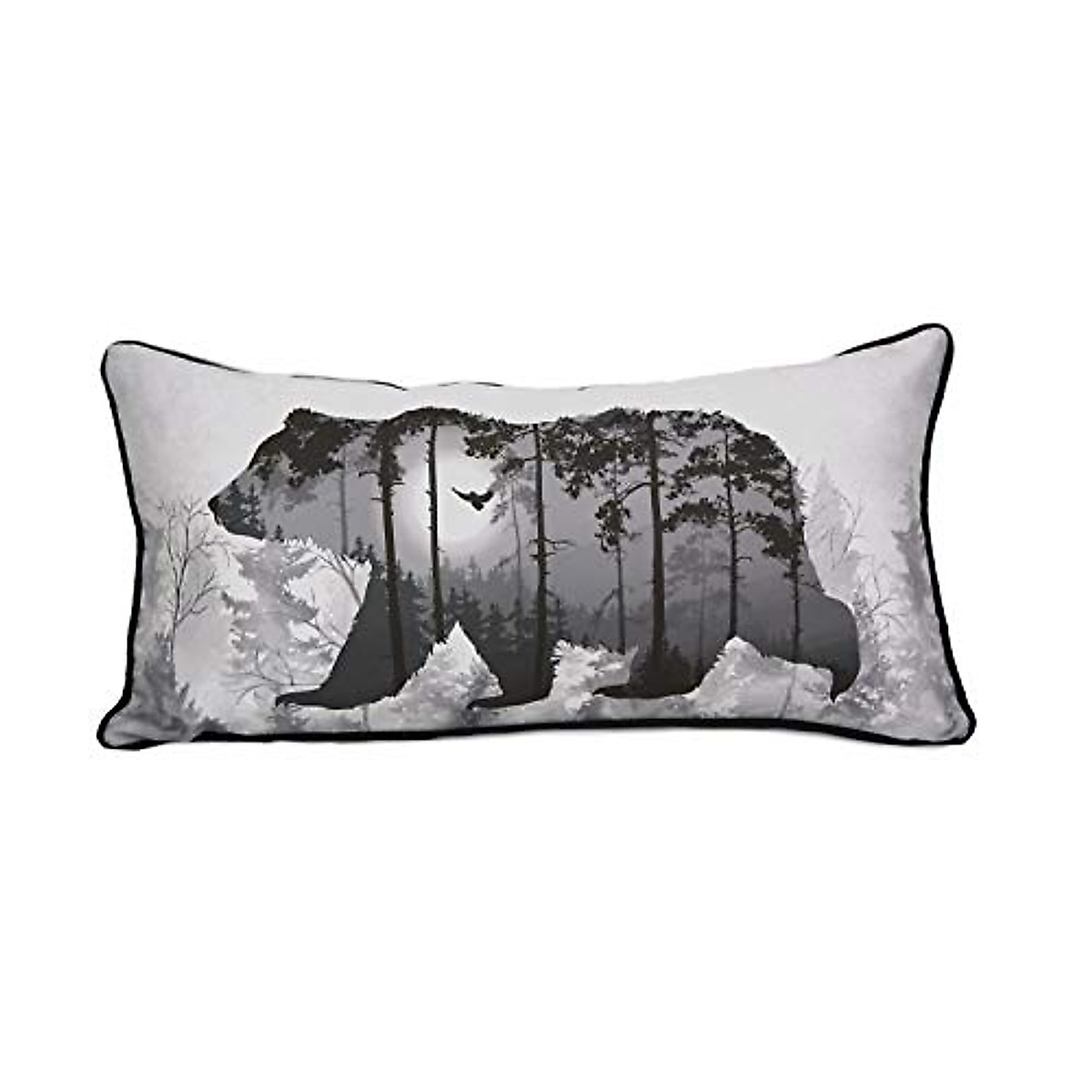 Donna Sharp Throw Pillow - Timber Bear Decorative Throw Pillow - 11" x 22" Rectangle