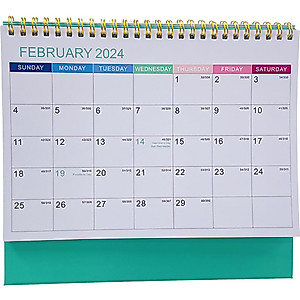 Alipis 2024 Desk Calendar Paper Office Coil Ledger