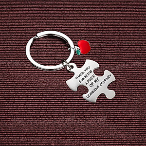 Nfyxcaz Teacher Keychain Teacher Gifts from Students Thank You Gift for Teacher Teacher Keyring for Women