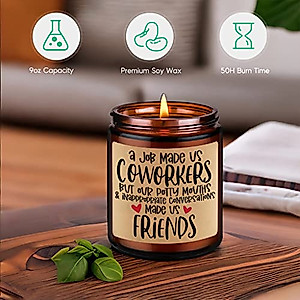 GSPY Scented Candles - Coworker Gifts for Women, Men - Funny Coworker Gifts, Coworker Leaving Gifts - Funny Work, Mothers Day, Birthday, Friendship, Going Away Gift for Coworker, Best Friends, Bestie
