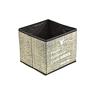 G & F Products Shoe Covers Box, Foldable Collapsible Shoe Covers Holder Bootie Box holds up to 100 Disposable Shoe for Realtors and Open House also works as Foldable Collapsible storage bin 9"x9"x9"