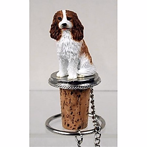 Cavalier King Charles Spaniel Dog Wine Bottle Stopper - Brown &