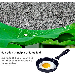 Demoyaya One Egg Frying Pan, Mini Induction Frying Eggs Pan, 4.7" Single Egg Durable Small Pan with Handle Heat Resistant Non Stick Pot, Portable Pan for Stove Gas Induction Hob