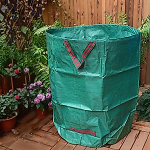 32 Gallon Garden Bag - Reuseable Heavy Duty Gardening Bags, Lawn Pool Garden Leaf Waste Bag