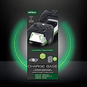 Nyko Charging Station for Xbox Series XS and Xbox - Charge Base for 2 Xbox Controllers w/LED Indicators and Extra USB Port - Xbox Controller Charge Stand w/Rechargeable Batteries - Xbox Accessories