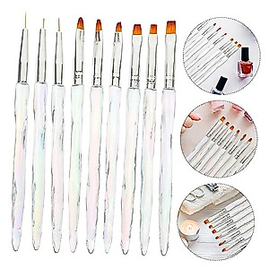 FRCOLOR 9Pcs Nail Pen nail liner brush arts & crafts nail gem picker nail dotting pen lipstick pen nail art supplies nail supplies lipstick applicator lip liner tool Japanese-style Acrylic