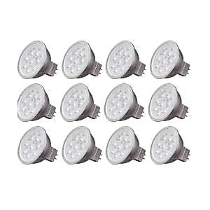 SATCO S9496-6.5 Watt; LED MR16 LED; 3000K; 12 Volt AC/DC (12 LED Bulbs Included)