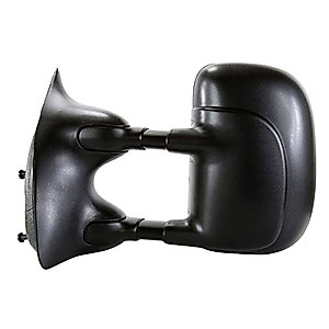 AutoShack KAPFO1320226 Driver Towing Mirror Manual Black Textured Non-Heated Manual Folding Replacement for 1999-2007 Ford F-250 Super Duty F-350 Super Duty 2000-2005 Excursion 5.4L 6.0L 6.8L 4WD RWD
