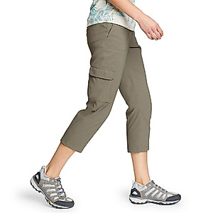 Eddie Bauer Women's Rainier Pull-On Crop Pants, Sprig, 2, Hiking Pants