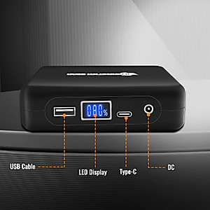 ANTARCTICA GEAR Portable Battery Power Bank 12V 16000mAh for Heated Jackets, Phone Battery Pack for Heating Coat