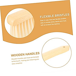 HAWILLOSCH 2pcs Lampshade Cleaning Brush Beige Household Brooms para Limpiar Whisk Car Carpet Brush Dustpan Laundry Scrub Brush Rug Dust Cleaning Brush Sweeper Soft Broom Brushes Hand Wooden