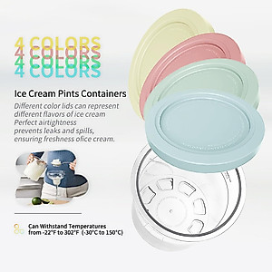 Dxiocli Containers Replacement for Ninja Creami Deluxe 11-in-1 XL Family Size NC500/NC501 Pints - 4 Pack, 24 oz - Dishwasher Safe, BPA-Free, Leak Proof