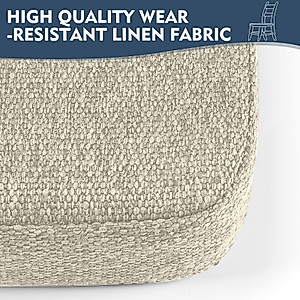 OYDAS Chair Cushions for Dining Chairs Memory Foam Non Slip Chair Pads Seat Cushions for Kitchen Chairs with Ties, Machine Washable Cover 1 Pack Beige