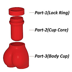 LEEMEMBER Iced Coffee/Beverage Cooler,Wine Beer Chiller Cup,Ice Coffee Cup, IMPROVED,STRONGER AND MORE DURABLE! Ready in One Minute, Reusable for Iced Tea, Spirits, Alcohol, Juice,10 Oz,Hip Shaped,Red