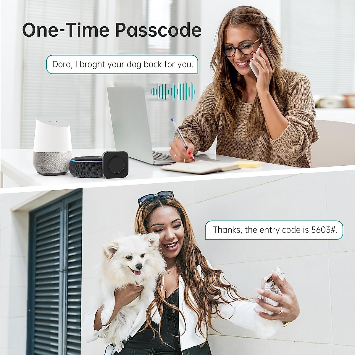 Wi-Fi & Bluetooth Smart Lock, Keyless Entry Smart Front Lock, hornbill Touch Screen Keypads, App Control, Auto Lock, Compatible with Alexa, Remotely Control
