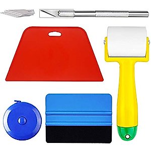 CARTINTS Wallpaper Tools Wallpaper Smoothing Tools with Smoother, Cutter Blades, Seam Roller, for Applying Adhesive Contact Paper Window Film Car Vinyl