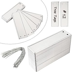 Aluminum Plant Label, 120PCS Metal Plant Labels Aluminum Tree Tags with Metal Wires Double-Sided Write On Metal Tags for Plant Markers, Tree Tags, Outdoor Identification and Greenhouse (120PCS)