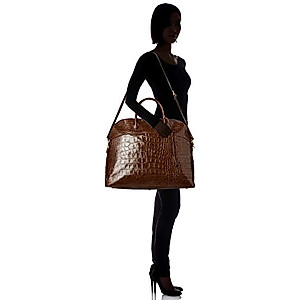 yamochi(ヤモチ) [Made in Japan Real cowhide bugatti shaped bag/Crocodile embossed (g-1615), Braun