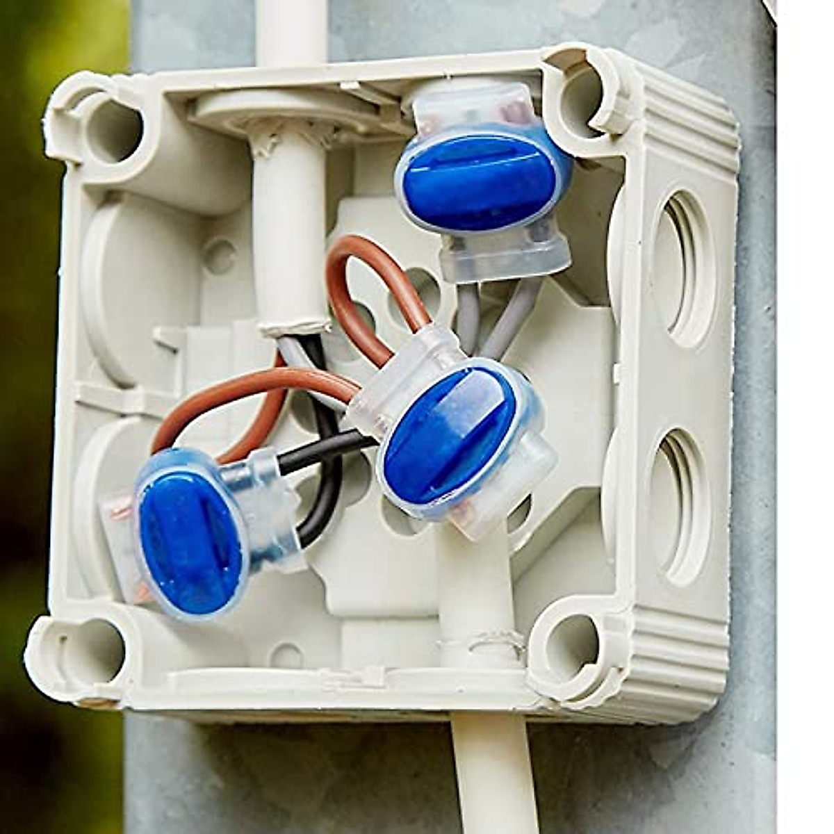 Timberrain 50 Pack Electrical IDC 314-BOX Pigtail 3 Wire Connectors for 22-14 AWG Cables, Robotic Lawn Mowers, Irrigation Applications