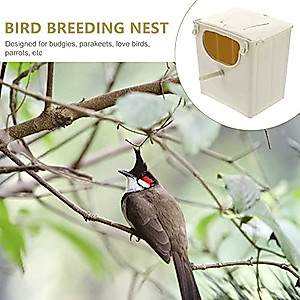 balacoo Bird Cage Parrot Breeding Box Nesting Box: 2pcs Parakeet Bird Nest House Cage Mounted Plastic Hanging Bird Hut for Finch Cockatiel Budgie Conure Parrot