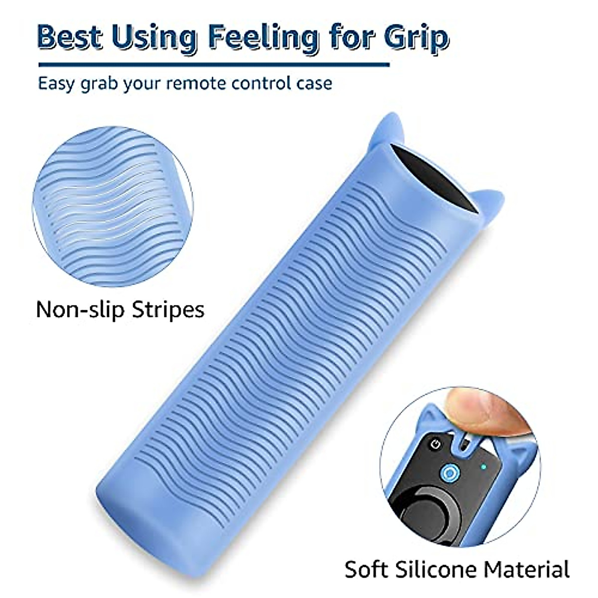 Xieen(2PCS) Fire tv Remote Cover(3rd Gen)(2021 Release), Fire Stick Remote Case Glow in The Dark, Light Weight, Anti Slip, Shock Proof(Glow Blue+Glow Green)