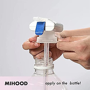 2 Pack Automatic Milk Drink Dispenser with Lid by MIHOOD - Hands-Free Electric Tap for Fridge Gallon Beverage Kids Home Kitchen Wedding Party Outdoor and 1 Multi Purpose Can Bottle Opener (MHBD00001)