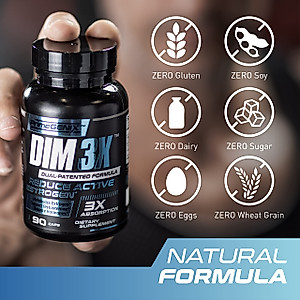 PrimeGENIX DIM 3X 200mg Supplement | Dim Estrogen Blocker for Men & Aromatase Inhibitor | Men’s Hormone Balance & Fitness Booster Supplement | 90 Capsules