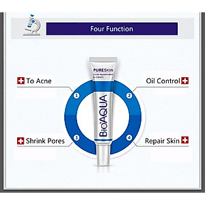 BIOAQUA Acne Scar Natural Blemish Gel Acne Pimple Acne Spot Removal Cream, Oil Control Shrink Pores Face Care Cream