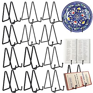 12 Pack 6"Plate Stands for Display,Metal Plate Holders Display Stands Can Be Used for Picture Stands,Book Stands for Display,Plate Display Stands,Easel,Photo Frame Stands,Plaque Stands,Desktop Stand.