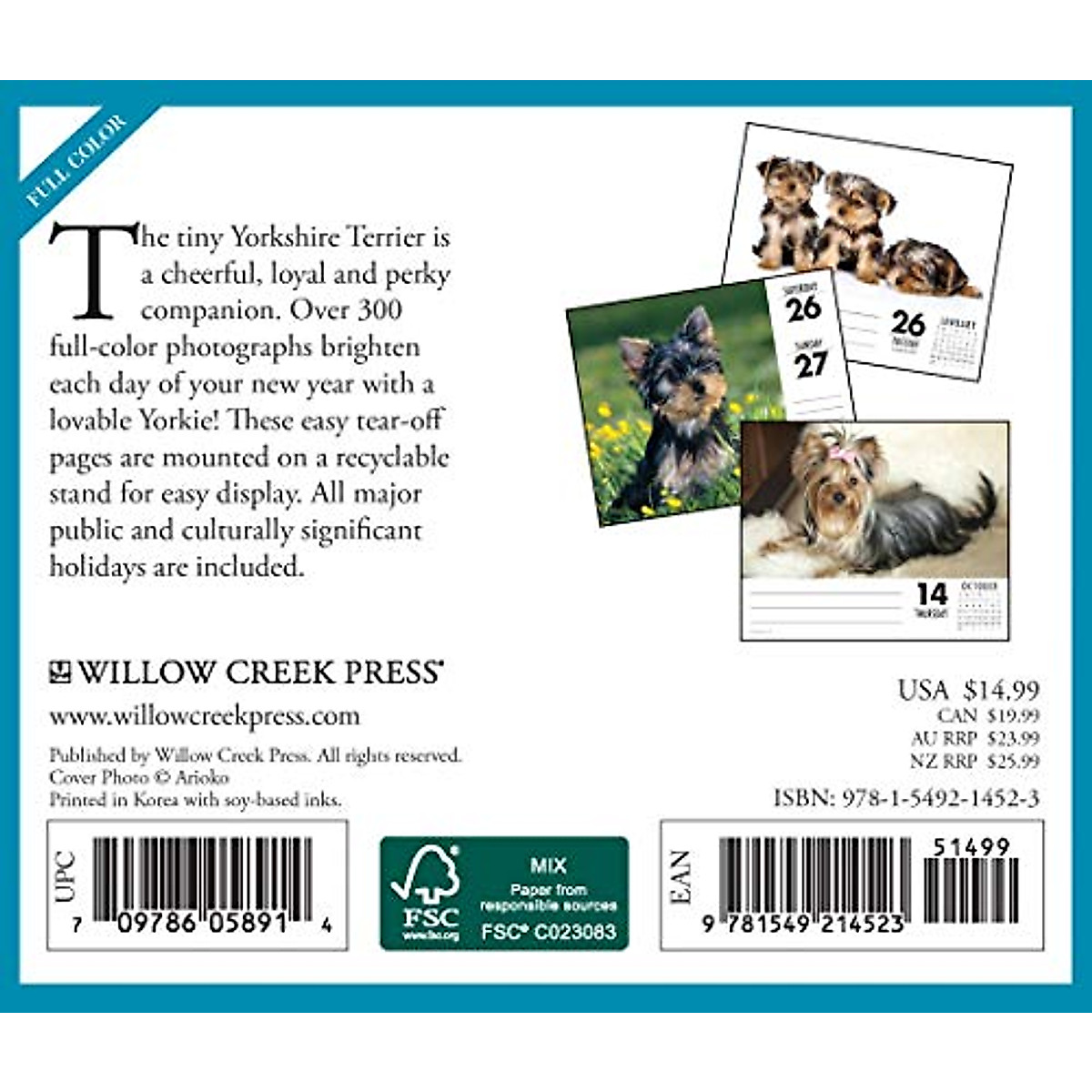 Just Yorkies 2021 Box Calendar (Dog Breed Calendar)