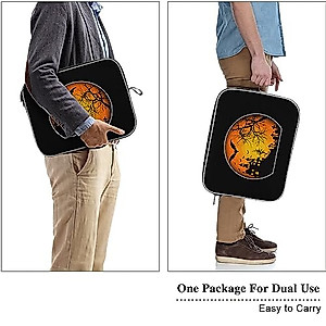Twilight Bat Halloween Laptop Sleeve Case Protective Notebook Carrying Bag Travel Briefcase 14inch