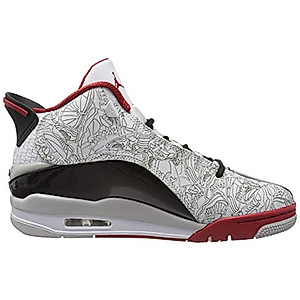 Nike Men's AIR Dub Zero Shoe, White Black Varsity Red Neutral Grey, 11