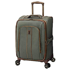 LONDON FOG Newcastle Softside Expandable Spinner Luggage, Slate Bronze, 4 Piece Set