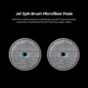 SAMSUNG Jet Stick Spinning Sweeper Microfiber Pads (4 Pack) for Vacuum Cleaner Mop Brush Attachment, VCA-SPW92/AA, 2022