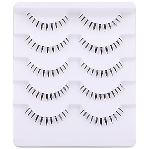 False Eyelashes Bottom Lashes Wispy Natural Mink Lashes Clear Band DIY Lashes Reusable Soft Handmade Lashes Pack