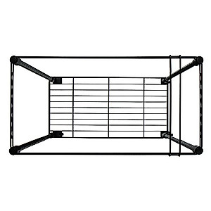 Oceanstar Portable 1-Tier Metal Rolling File Cart, Black,24 in