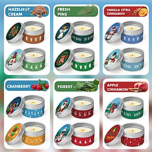 Tuitessine 12 Days Christmas Advent Calendar 2024 Scented Candles African American Christmas Decorations Soy Wax Jar Candles 12 PCS Christmas Countdown Calendar Black Santa Claus Gifts