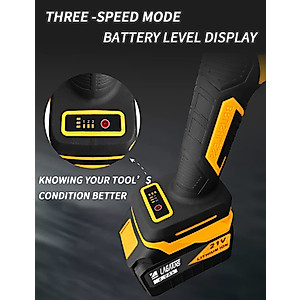 LAGATUNS Cordless Angle Grinder，Cordless Grinder w/21V 6.0Ah Li-Ion Battery & Charger,Brushless Motor, 4-1/2'' Blade, Quick-Change Wheel Guard, 2-Position Handle, Battery Grinder Tool set