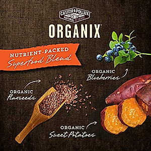 Castor and Pollux ORGANIX Grain Free Dog Food, Chicken and Sweet Potato Organic Dog Food Recipe - 4 lb. Bag