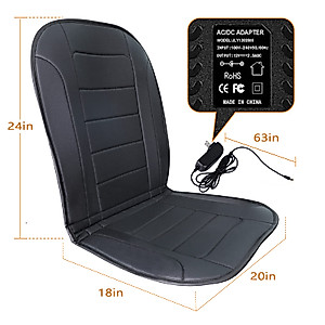 Livtribe Heated Seat Cushion with Timing Controller,Heating Seat Cover for Office/Home Chair