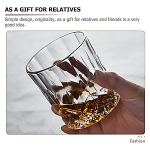 UPKOCH Crystal Whiskey Glasses Tumbler Set: 4Pcs Vintage Whiskey Glasses Whiskey Tumblers Crystal Glasses Cocktail Glass for Bar