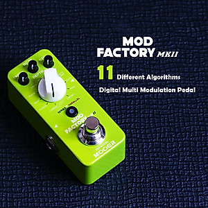 MOOER MOD Factory MKII with 11 Different Modulation Effects, Chorus, Flange, Tremolo, Phase, Low-bit, Ring Modulator, Real-time Tap Tempo, Acceleration Function