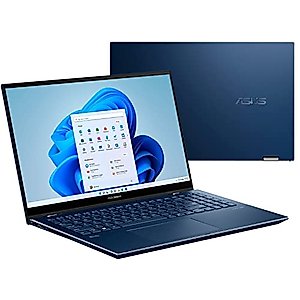 Best Notebooks Zenbook Pro 15 Flip Q539ZD 15.6-inch OLED 2-in-1 Touch Screen 12th Gen i7-12700H Intel Arc A370M Graphics, 4GB GDDR6 Window Hello Active Stylus (1TB SSD|16GB RAM|11 Home), Azurite Blue